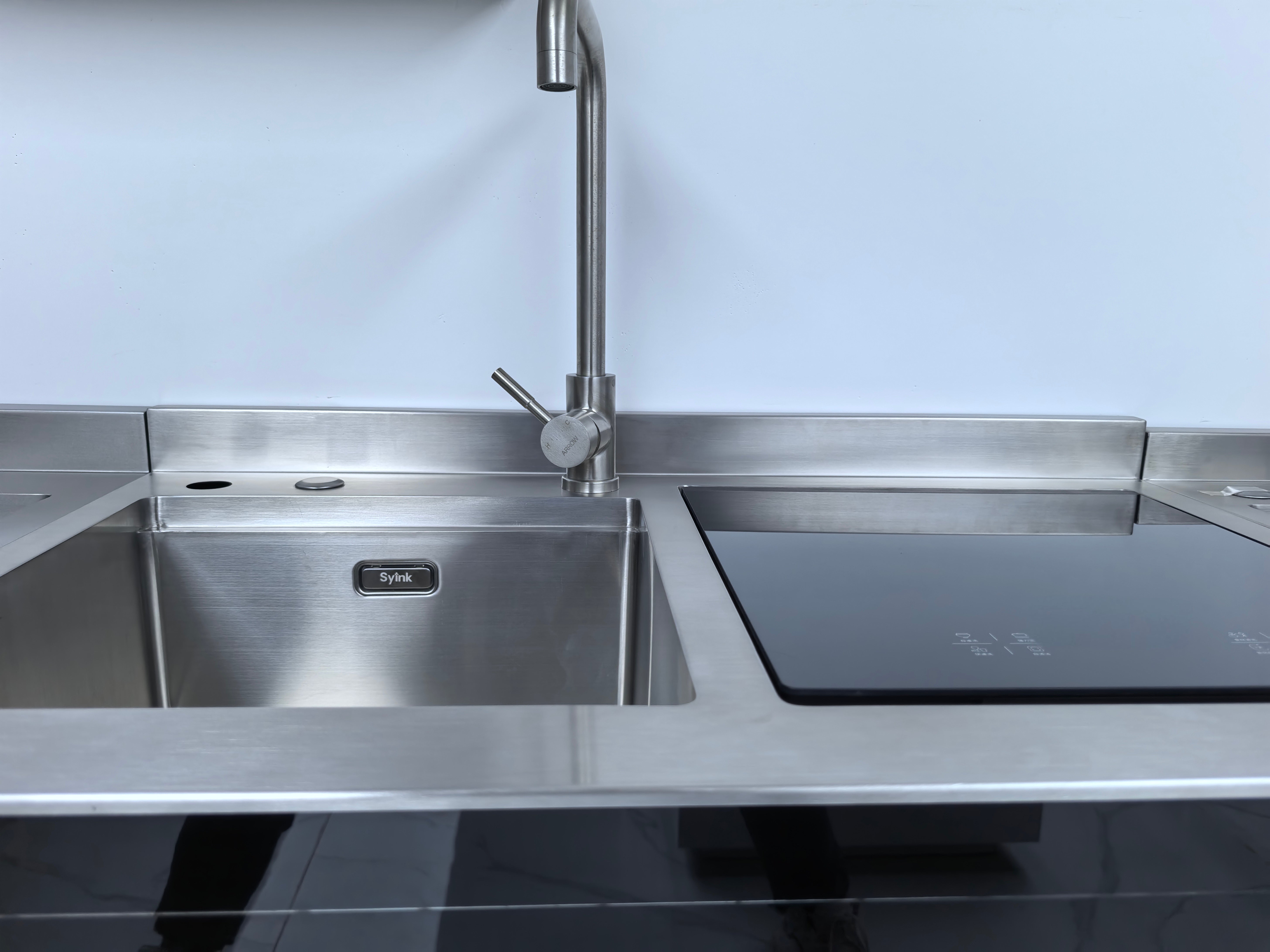 Syink-Premium 32 * 17.7 in Waterfall Sink - Drop In Workstation, 304 S